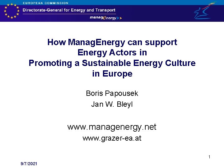 How Manag Energy can support Energy Actors in