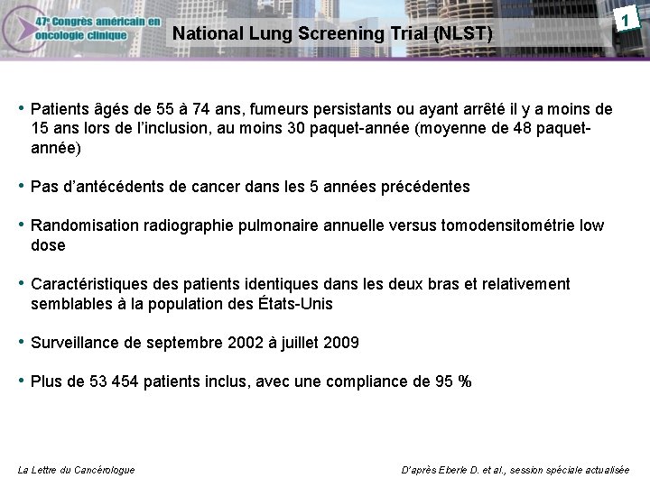 National Lung Screening Trial NLST 1 Patients gs