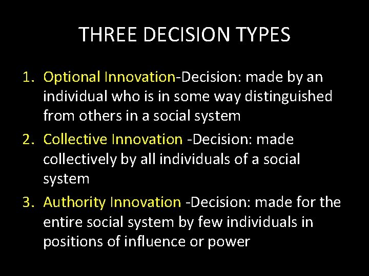 DIFFUSION OF INNOVATIONS How why and at what