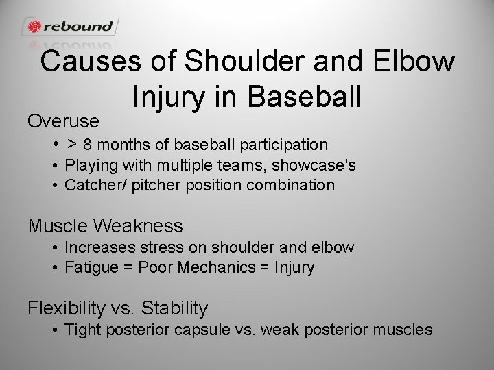 Shoulder and Elbow Injury Prevention in Baseball March