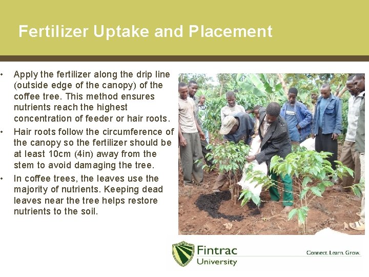 Unit 4 Irrigation and Fertilization In this unit