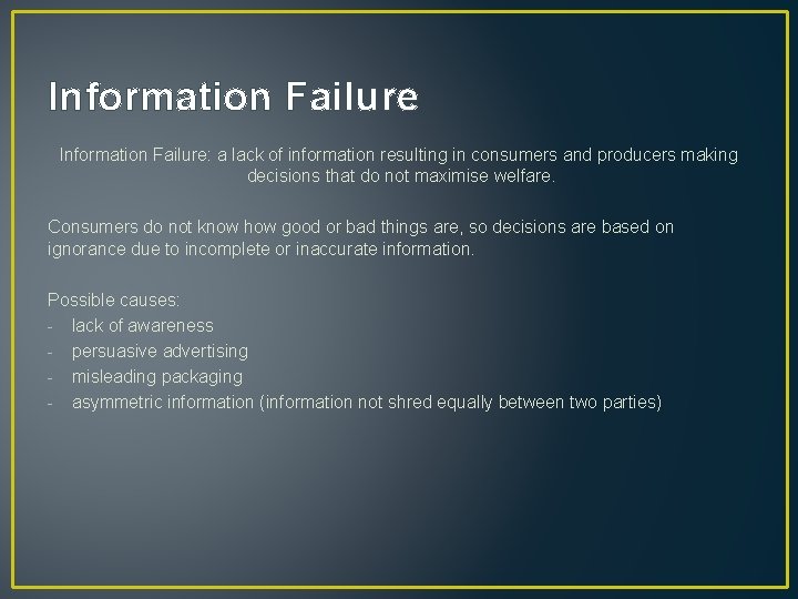 Market Failures Brought to you by Curios Economics