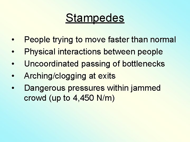 Simulating Dynamical Features of Escape Panic Dirk Helbing