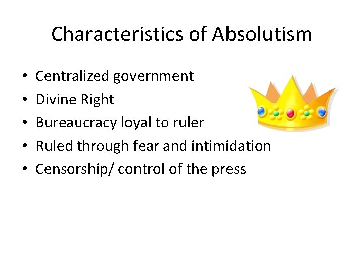 The Age of Absolutism 1550 1800 Do Now