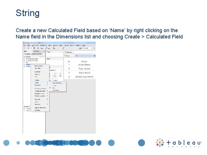 Enabling your use of Tableau Introduction to Calculations