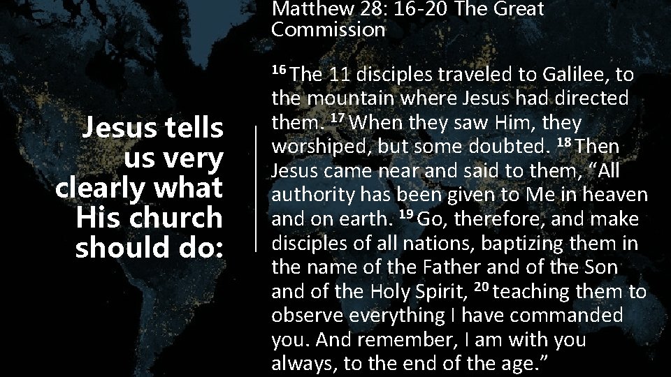 Discipleship Matthew 28 16 20 The Great Commission
