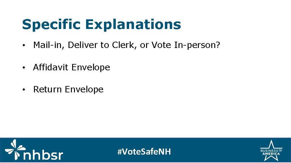 Vote Safe NH Toolkit A Collaboration between New