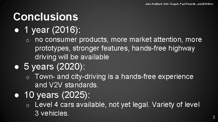 Josh Audibert Nick Chaput Paul Roberts and Will