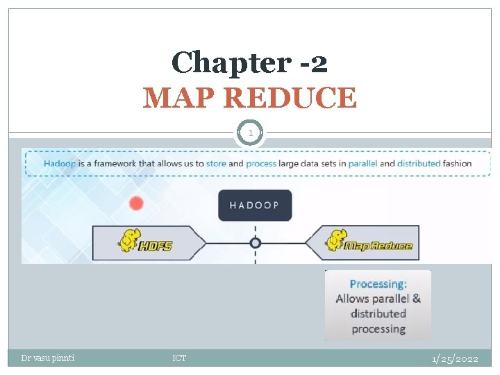 Chapter 2 MAP REDUCE 1 Dr vasu pinnti