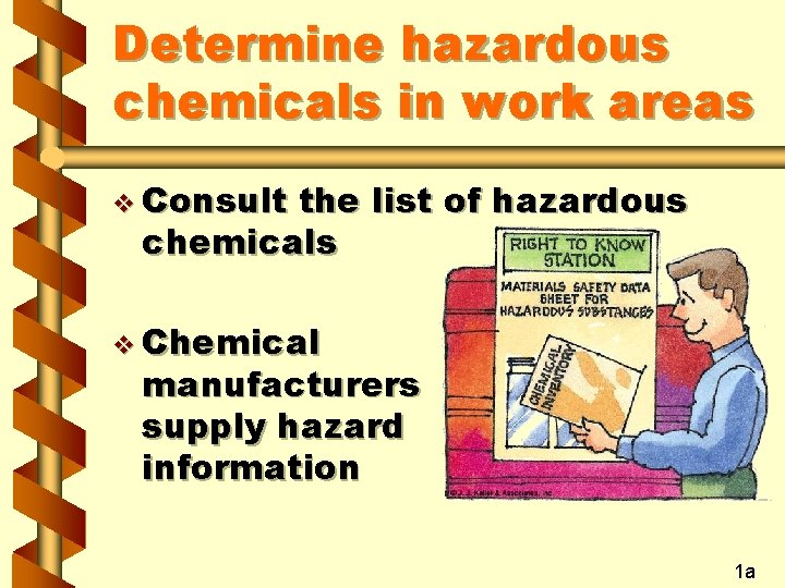 Hazard Communication Chemical Specific Determine hazardous chemicals in