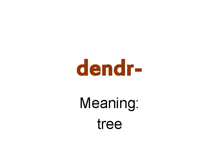 Word Parts I BotanyGenetics Example of how to