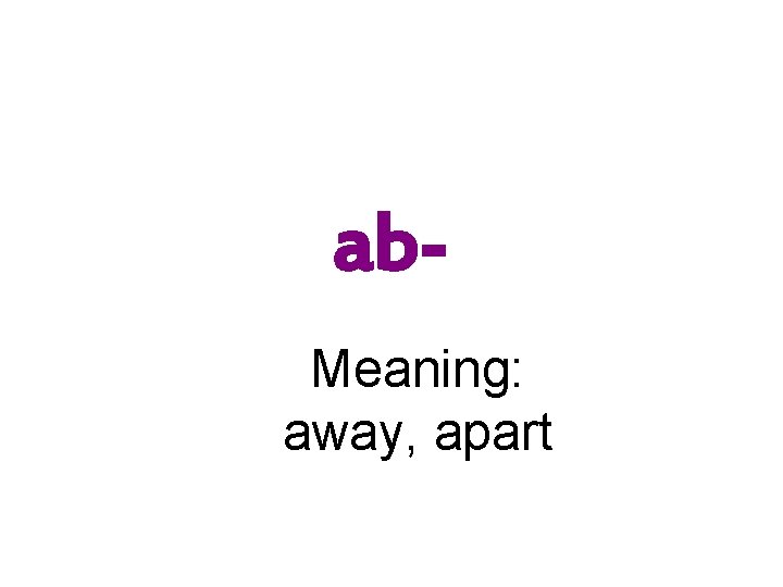 Word Parts I BotanyGenetics Example of how to