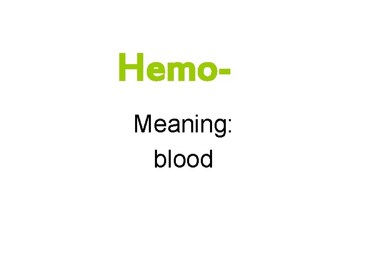 Word Parts I BotanyGenetics Example of how to