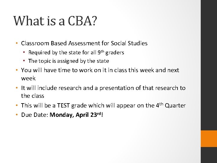 th 9 Grade CBA Classroom Based Assessment Humans