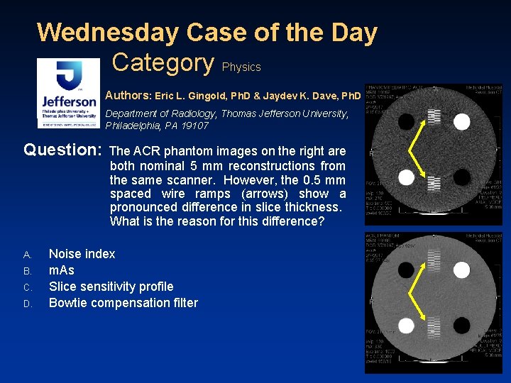 Wednesday Case of the Day Category Physics Authors