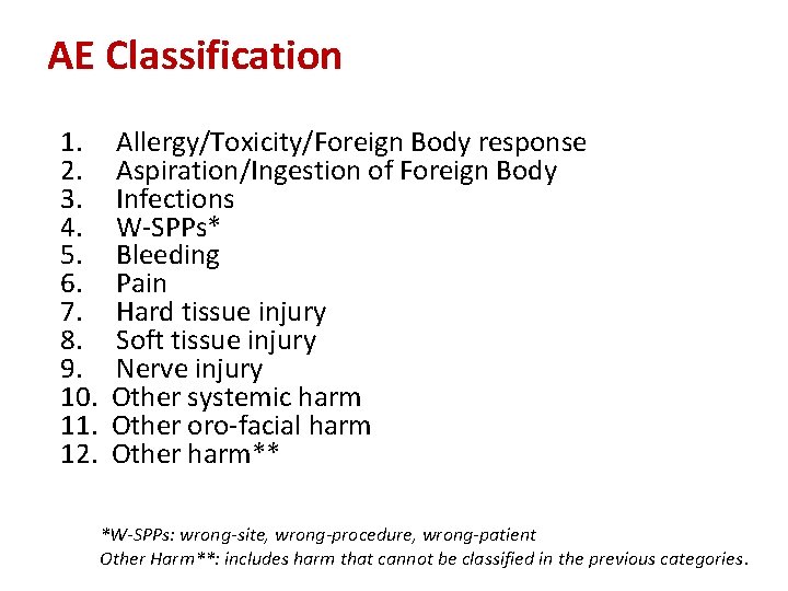 AE Classification 1 2 3 4 5 6