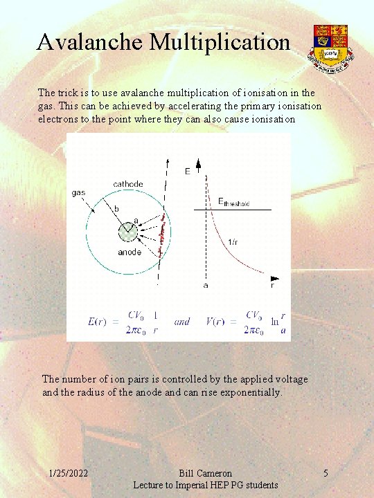 Gaseous Detectors Background Principles of Operation Limitations and