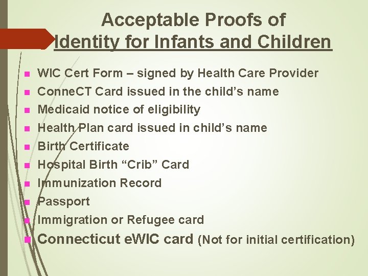 October 2020 The CT WIC Program New Staff