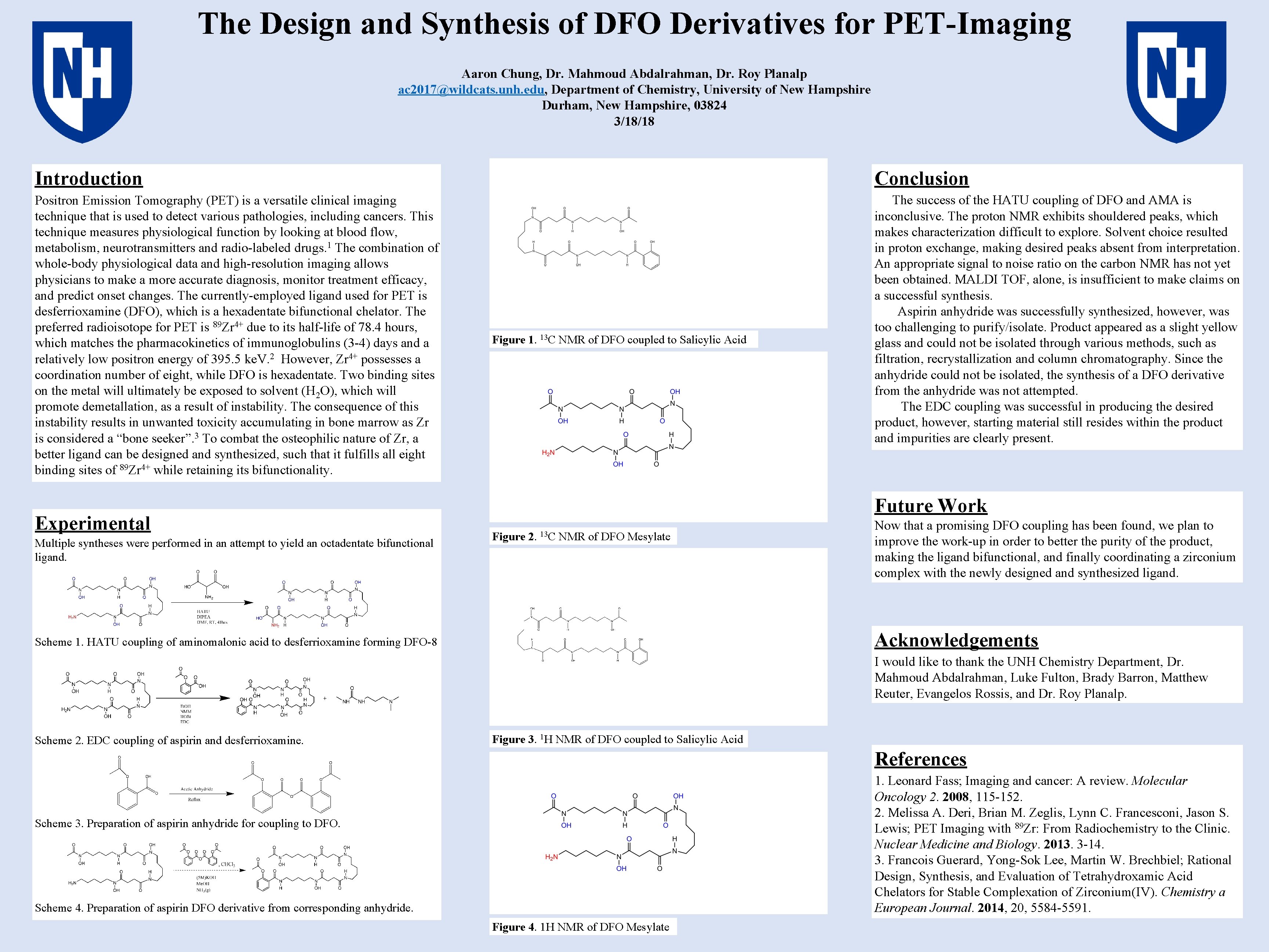 The Design and Synthesis of DFO Derivatives for
