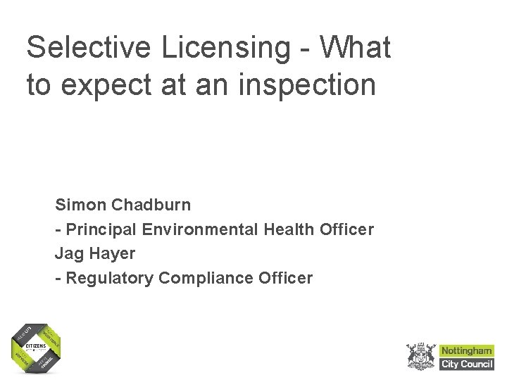 Selective Licensing What to expect at an inspection