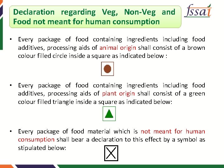 Draft Food Safety and Standards Proposed Labelling Display