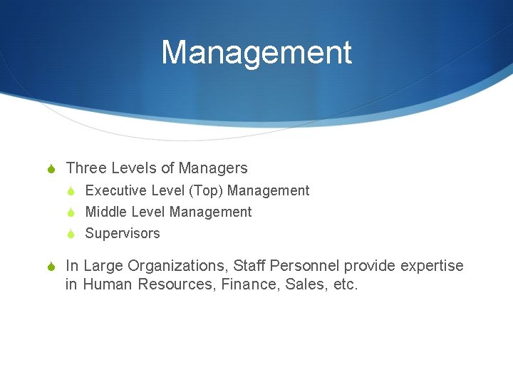 Food and Beverage Management Chapter two Structure of