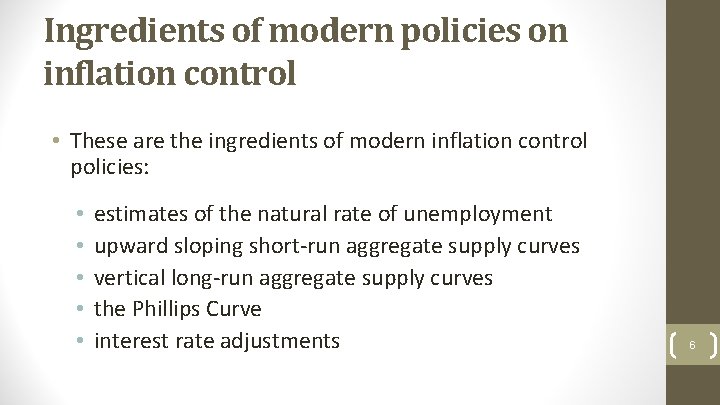 Economic Analysis for Business Chapter 17 Controlling Inflation