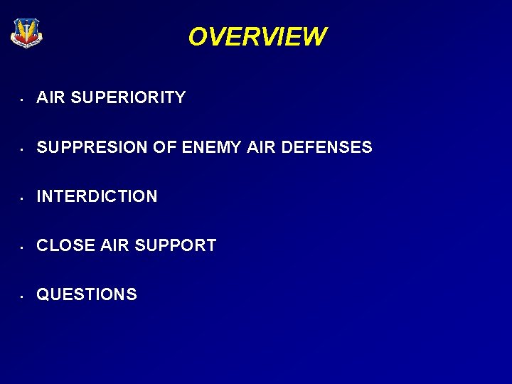 Headquarters Air Combat Command USAF Selfpropelled Munitions Col