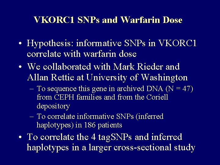 New Insights on Warfarin How CYP 2 C