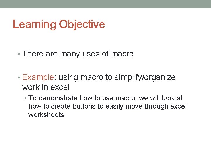 EXCEL PRESENTATION MACROS Iris Yu Ting Hsueh Sung