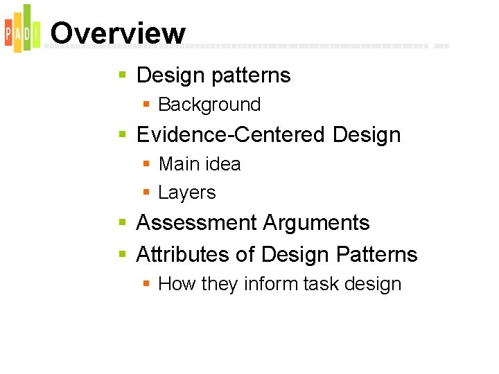 Design Patterns Supporting Task Design by Scaffolding the