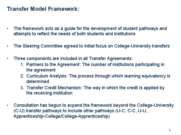 Implementing Ontarios Credit Transfer System Presentation to Student