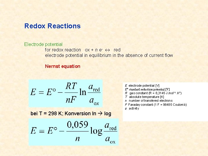Basic Principles of Measurement in Voltamperometry Electrical current