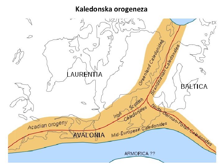 SREDNJI PALEOZOIK PERIOD EPOHA DOBA Pridol prije milijuna