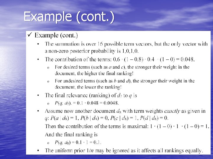 Advanced information retrieval Chapter 2 Modeling Section 2