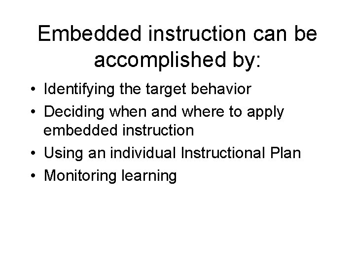 Using the Building Blocks Model to Provide Specially