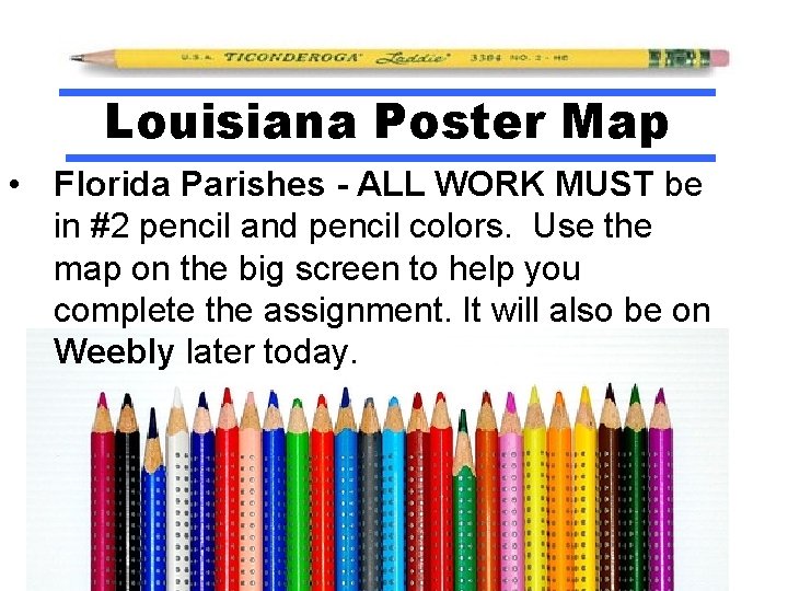 Louisiana Poster Map Florida Parishes ALL WORK MUST