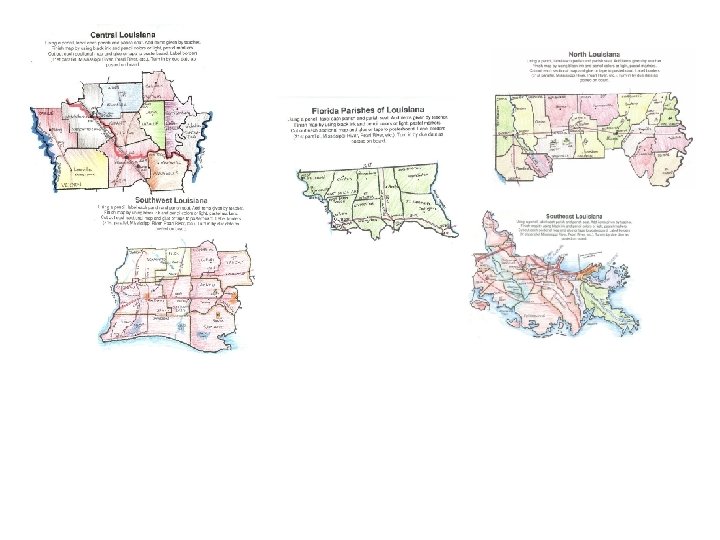 Louisiana Poster Map Florida Parishes ALL WORK MUST