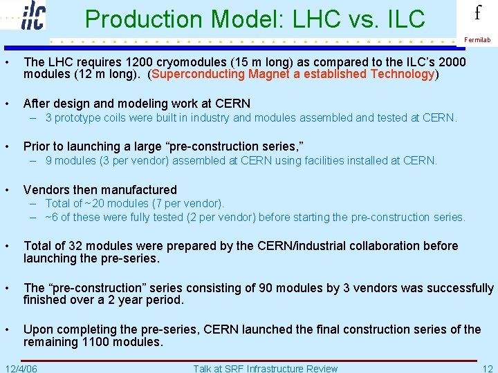 ILC Cavity Cryomodule Overview Shekhar Mishra ILC Program