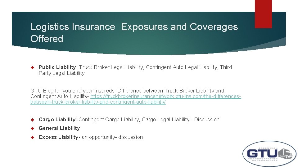 LOGISTICS RISK MANAGEMENT INSURANCE 2020 My Background Over