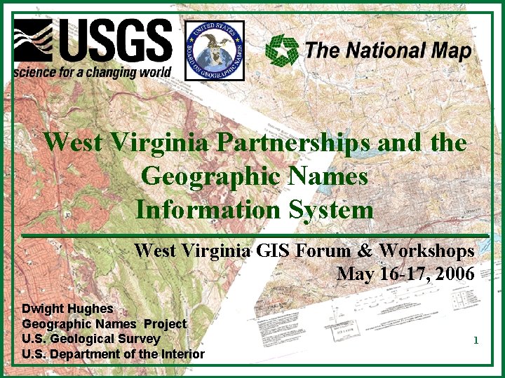 West Virginia Partnerships and the Geographic Names Information