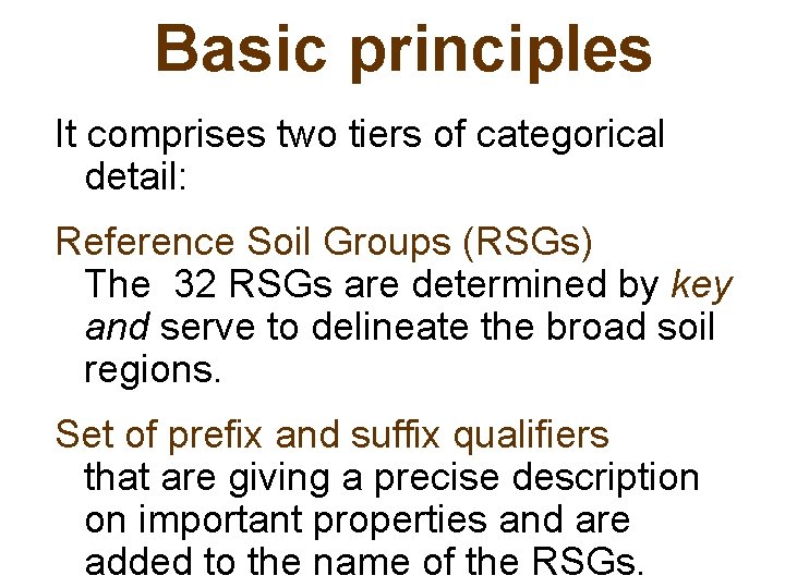 The WRB World Reference Base for Soil Resources
