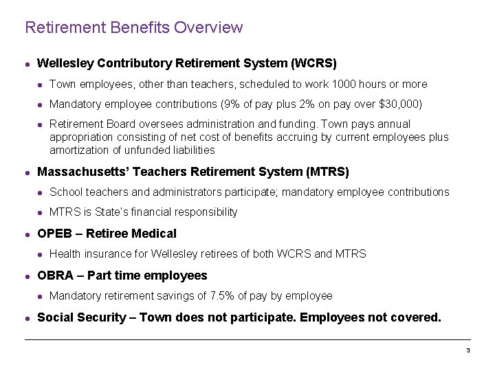 Town of Wellesley Contributory Retirement Board Updated Funding