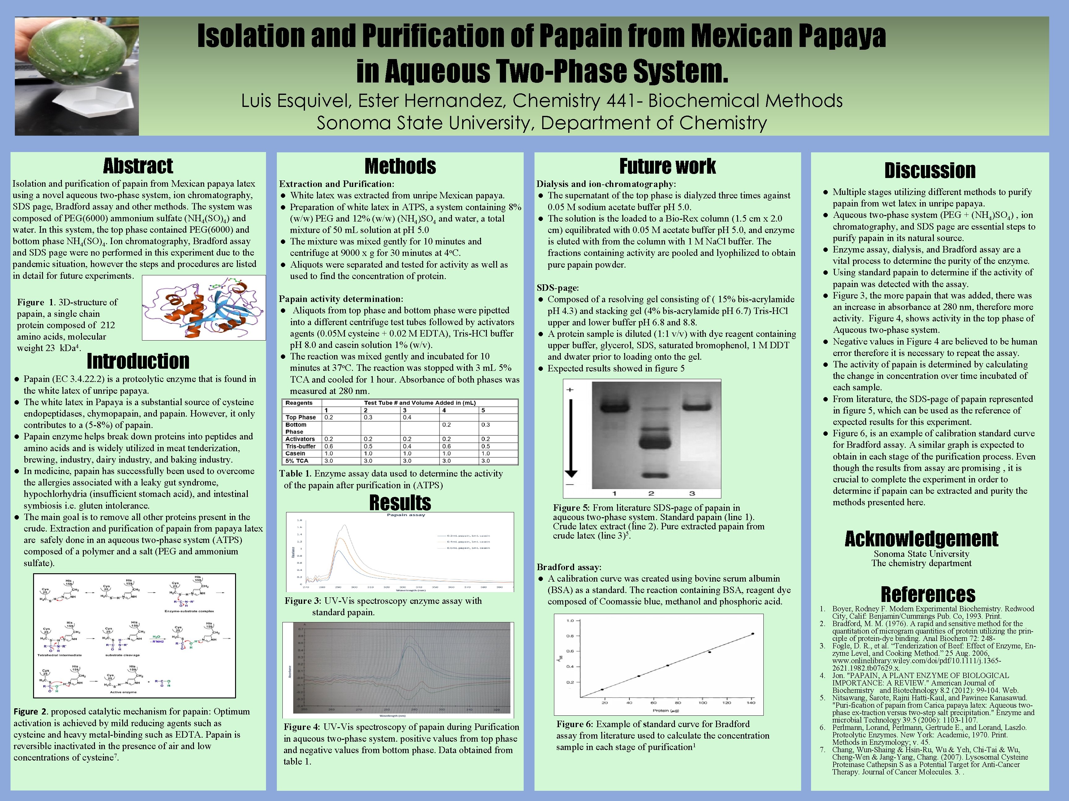 Isolation and Purification of Papain from Mexican Papaya