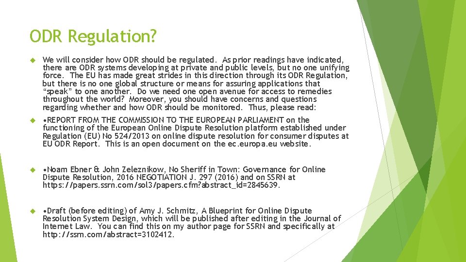 ODR Governance Challenges and Opportunities This work by