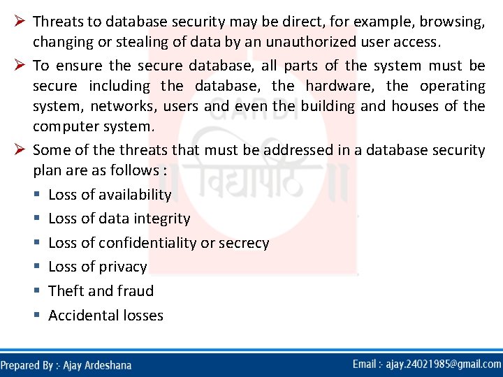 Unit 3 Implementing Security In Databases Introduction Because