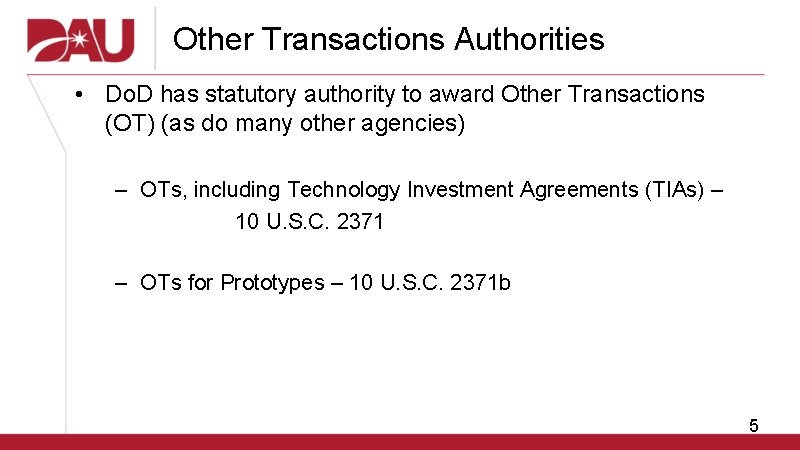 Other Transactions Basics Diane M Sidebottom FLD Learning