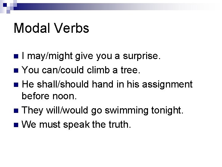 Sentence Structure Basic Structure n Subject Predicate one