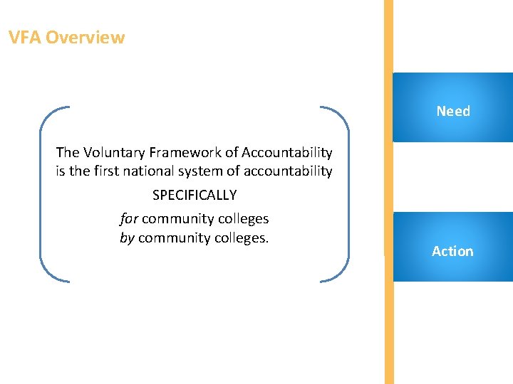 Joining the VFA Benefits of Membership Accountability Overview