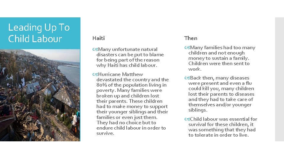 Haiti Child Labour Compared to Child Labour In